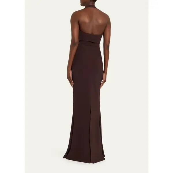 Chiara Boni La Petite Robe Yanar Beaded Mermaid Halter Gown
