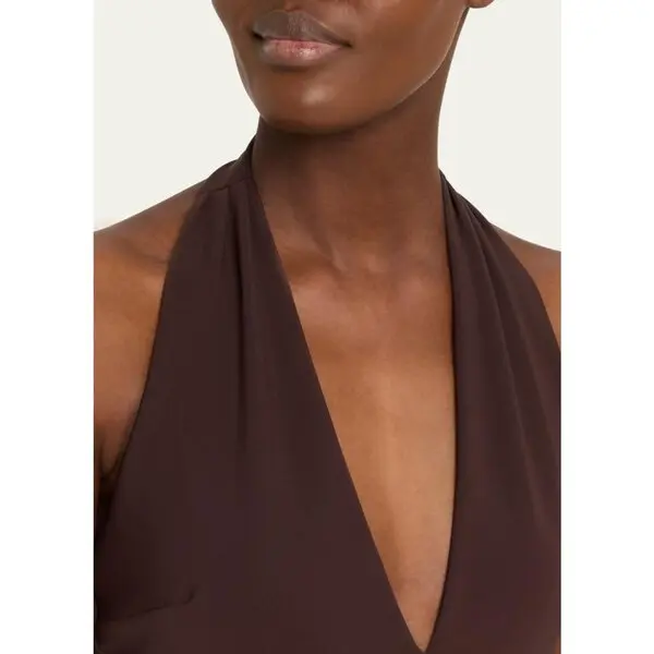 Chiara Boni La Petite Robe Yanar Beaded Mermaid Halter Gown