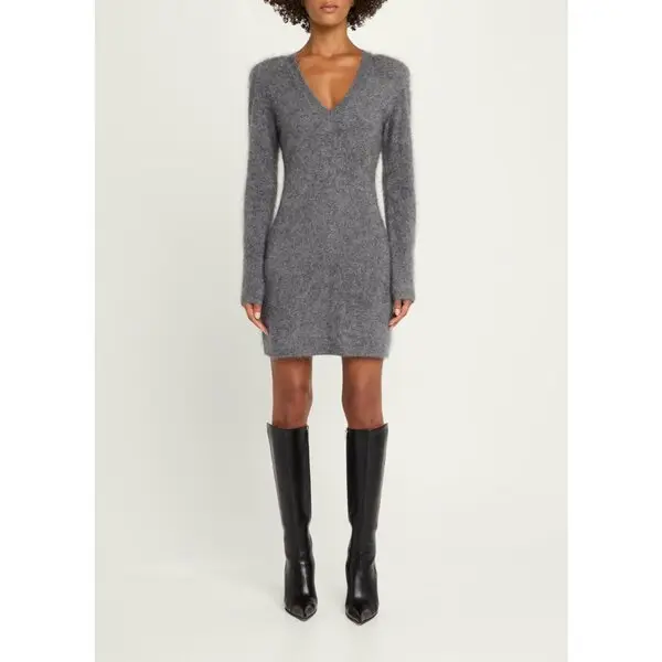 TOCCIN Sara Brushed Cashmere Mini Sweater Dress