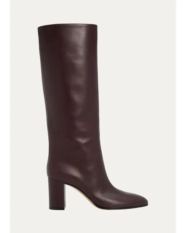 GIANVITO ROSSI 70mm Nappa Leather Knee-high Boots - Black