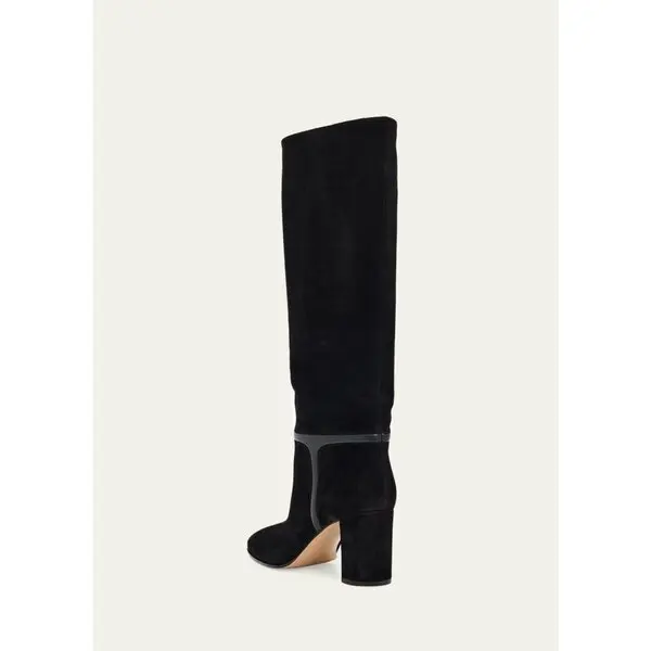 GIANVITO ROSSI 70mm Suede Knee-high Boots