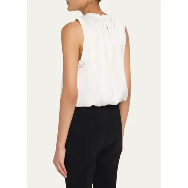 Cinq À Sept Peia Satin Bubble Top - Ivory