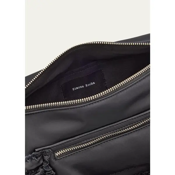 Simone Rocha Pillow Embroidered Ruffle-trim Shoulder Bag