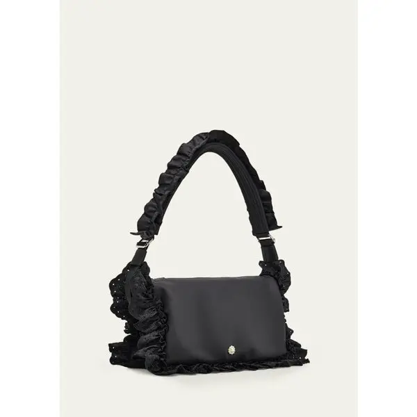 Simone Rocha Pillow Embroidered Ruffle-trim Shoulder Bag