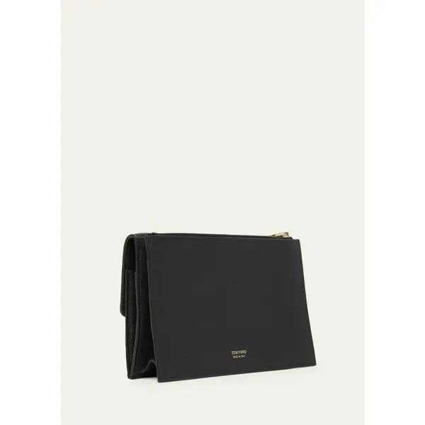 TOM FORD Kara Mini Leather Hanging T Crossbody Bag - Lost Cherry