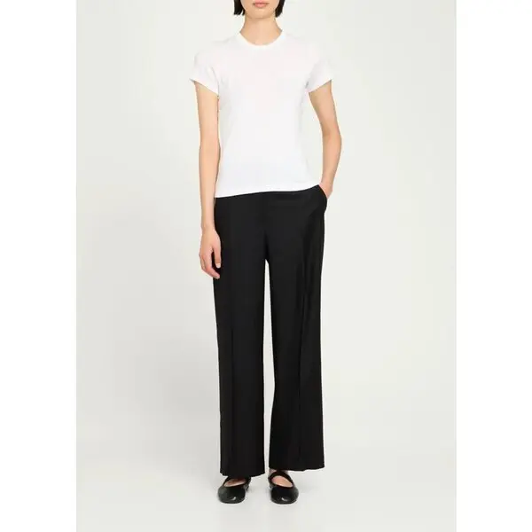 Theory Pleated-front Virgin Wool Pants - Black
