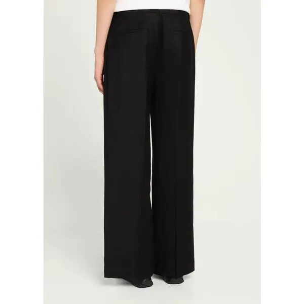 Theory Pleated-front Virgin Wool Pants - Black