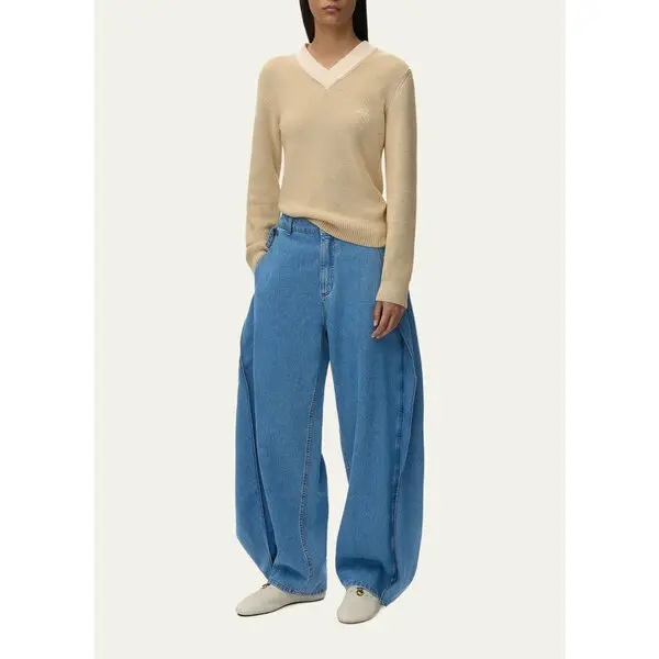 Loewe Flared Side And Back Relaxed Jeans