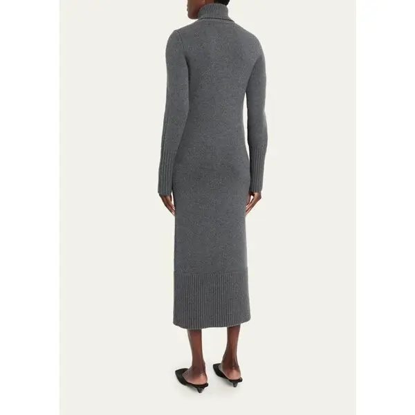 Michael Kors Long-sleeve Turtleneck Wool Dress