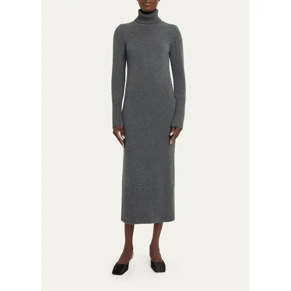 Michael Kors Long-sleeve Turtleneck Wool Dress