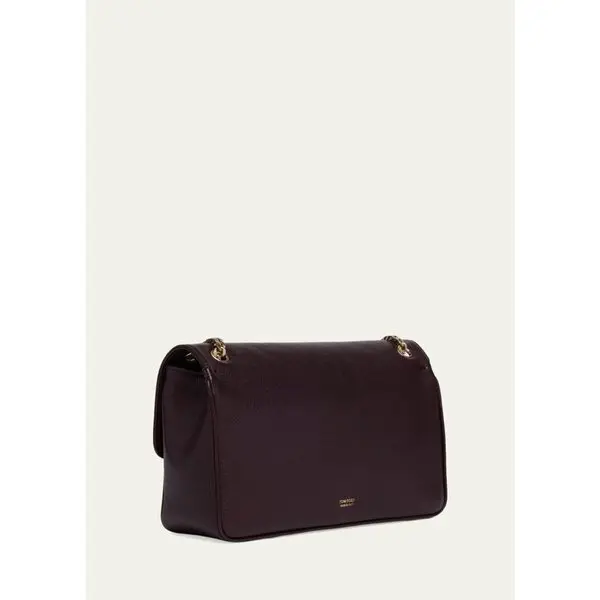 TOM FORD Mia T-clasp Leather Shoulder Bag