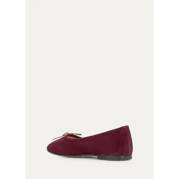 SOPHIQUE Scala Suede Ballerina Flats - Bordeaux