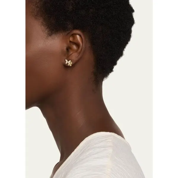 SYDNEY EVAN 14k Butterfly Daisy Cluster Stud Earring, Single