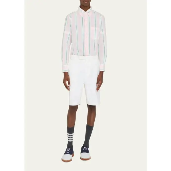 Thom Browne Striped Long-sleeve Cotton Shirt