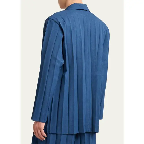 Issey Miyake Edge Ensemble Single-breasted Pleated Jacket