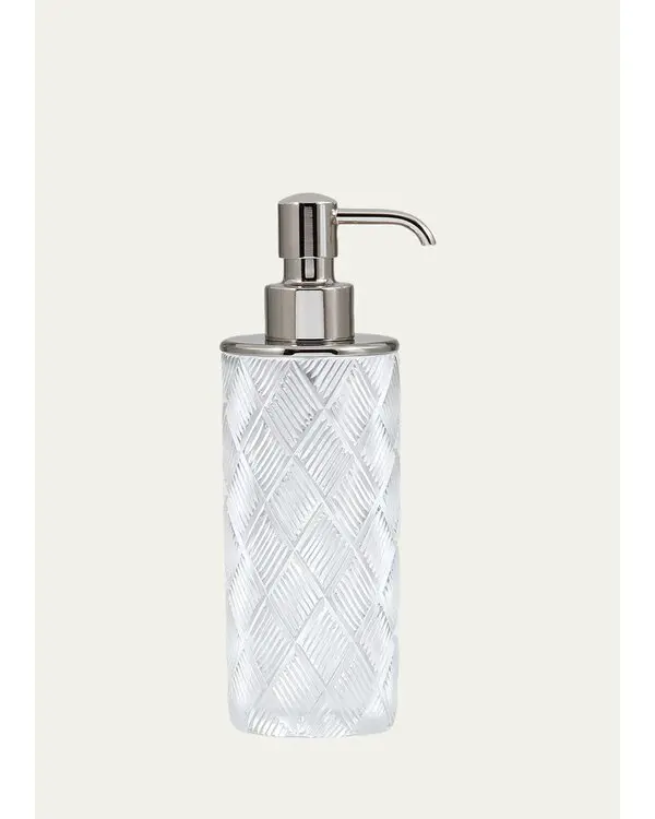 LABRAZEL Basket Weave Pump Dispenser - Clr/frost/chrome