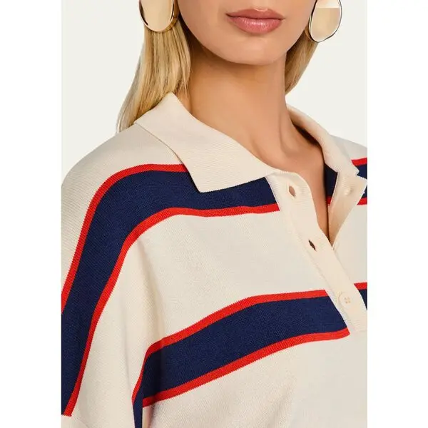 SEROYA Taby Striped Sweater - Eggshell Stripe