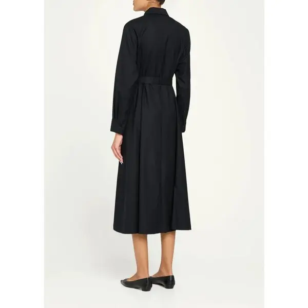Theory Long-sleeve Belted Midi Shirtdress