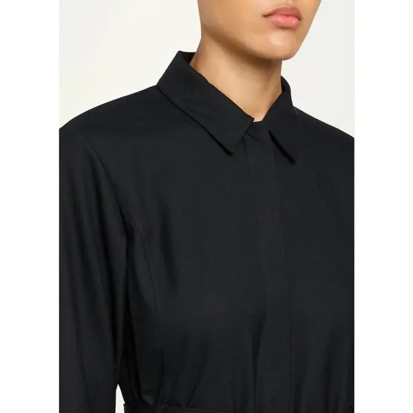 Theory Long-sleeve Belted Midi Shirtdress