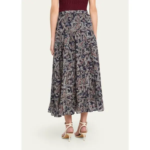Veronica Beard Heatheralyn Paisley Skirt