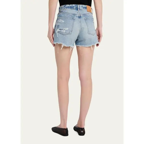 Moussy Vintage Ridgeme Distressed Denim Shorts