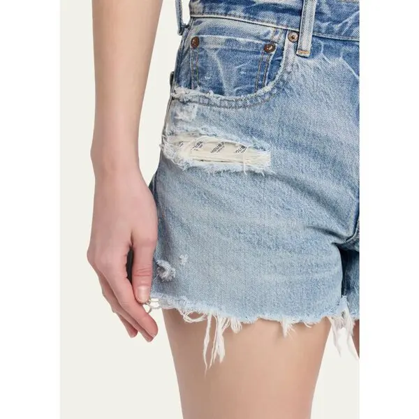 Moussy Vintage Ridgeme Distressed Denim Shorts