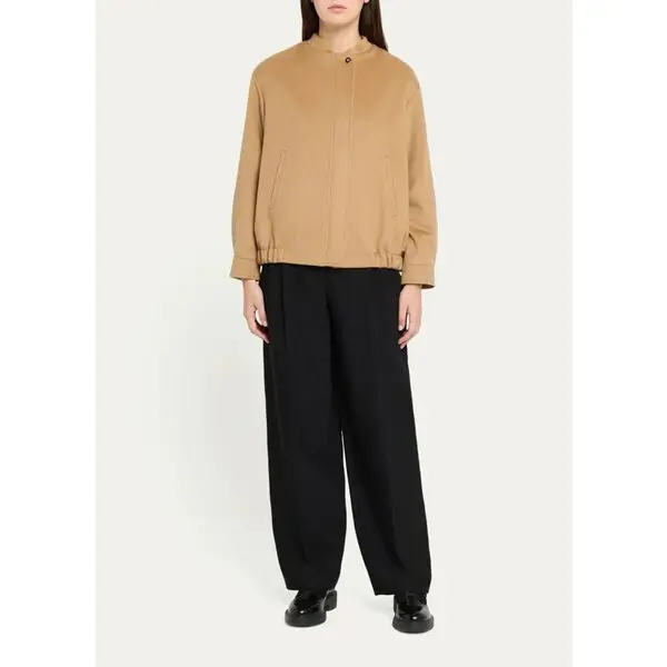 Cinzia Rocca Short Collarless Bomber Jacket