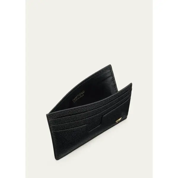 TOM FORD Logo Leather Card Holder