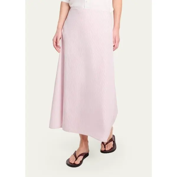 TWP Striped Cotton A-line Skirt