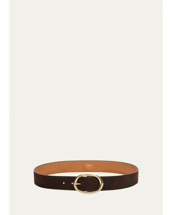 TWP Nubuck Leather Wide Belt