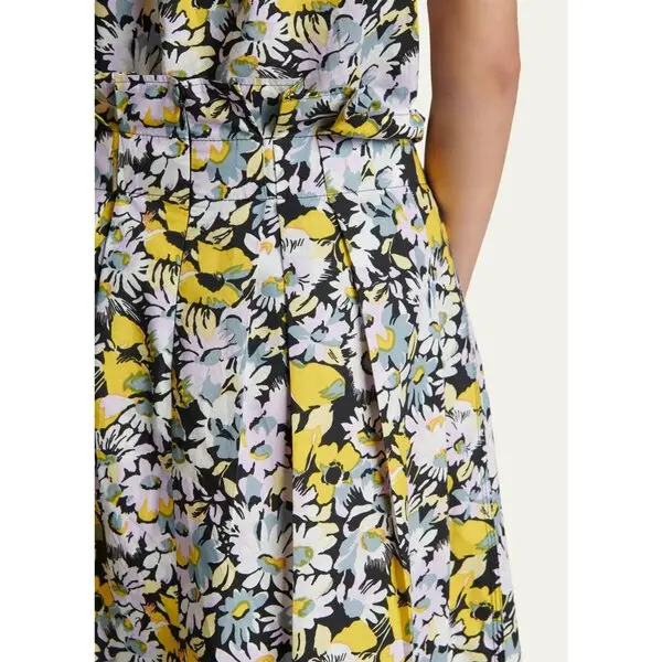 Marni Floral Cotton Midi Skirt