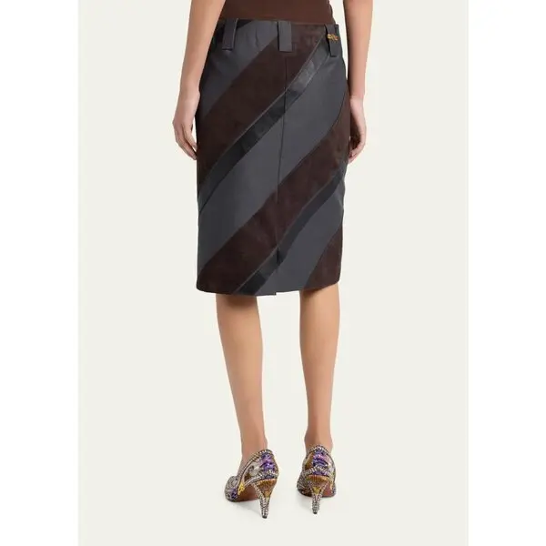Versace Paneled Midi Skirt