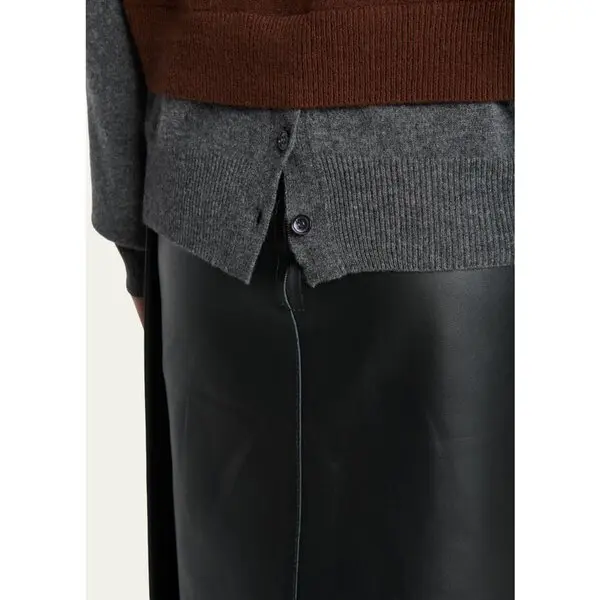 Marni Double-layered Cashmere Sweater - Brown Multi