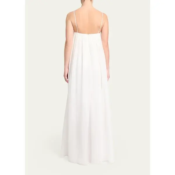 TWP Shirred Column Maxi Dress
