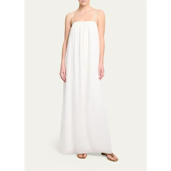 TWP Shirred Column Maxi Dress