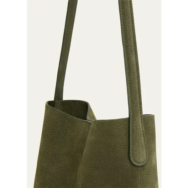 MANSUR GAVRIEL Everyday Cabas Small Suede Shoulder Bag - Algae