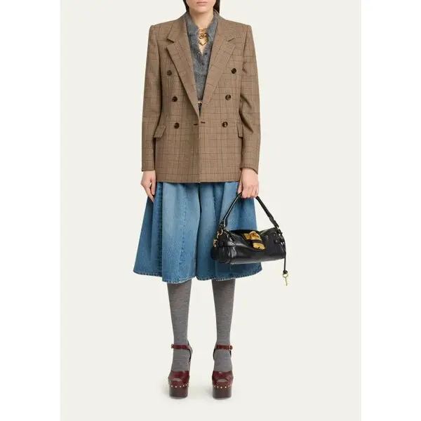 Chloé Double-breasted Check Tailoring Jacket