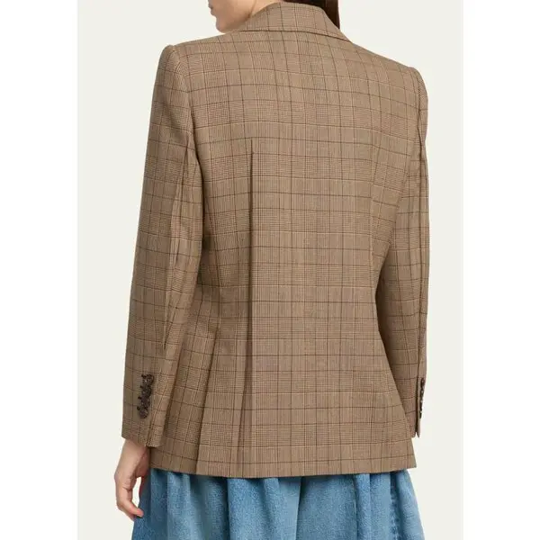 Chloé Double-breasted Check Tailoring Jacket