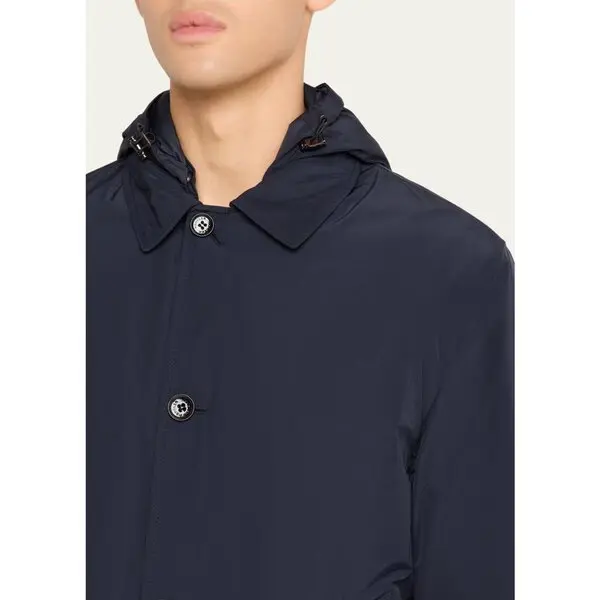Moncler Evrine Hooded Down Parka - Navy