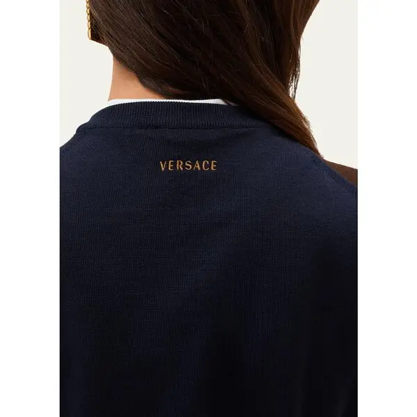 Versace Suede Patchwork Sweater Vest