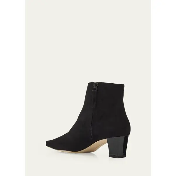Manolo Blahnik Jaima Suede Side-zip Ankle Boots