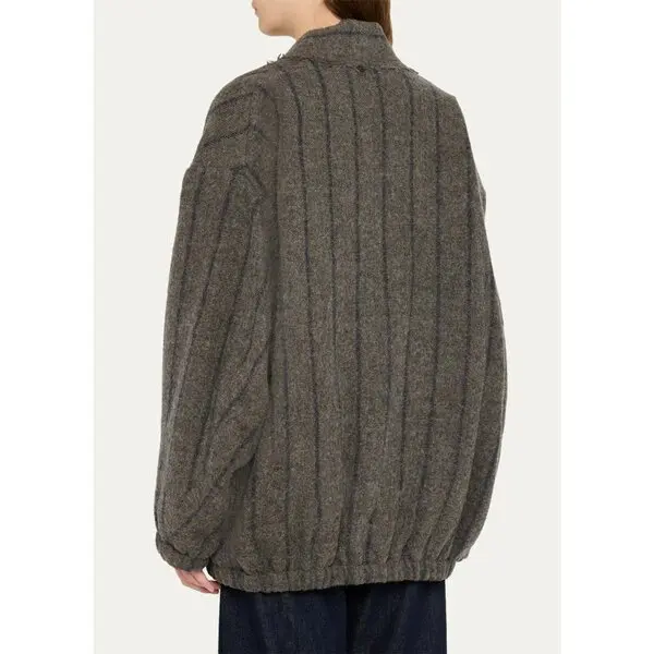 R13 Striped Virgin Wool Cardigan