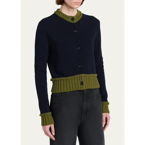 Marni Wool-blend Contrast-trim Cardigan