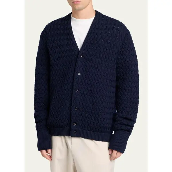 Bottega Veneta Intrecciato Wool Knit Cardigan