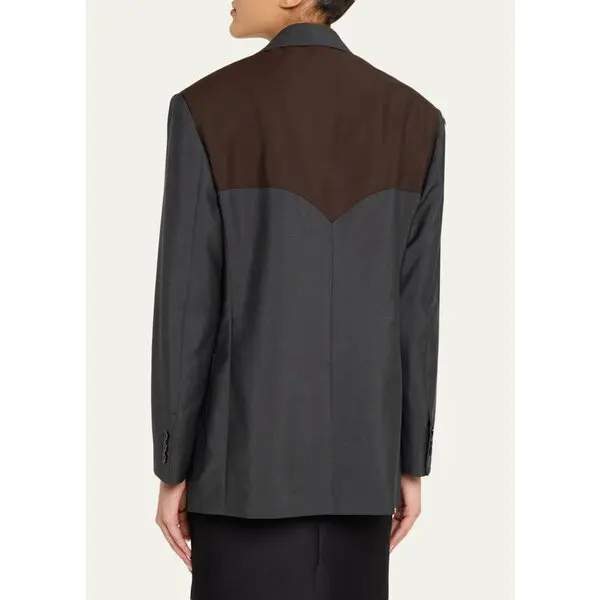 Versace Wool Colorblock Jacket