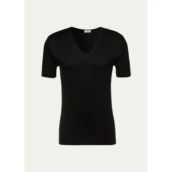 Zimmerli Sea Island V-neck Cotton T-shirt
