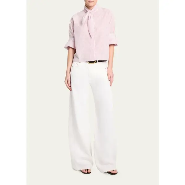 TWP Tie One On Striped Button-front Shirt