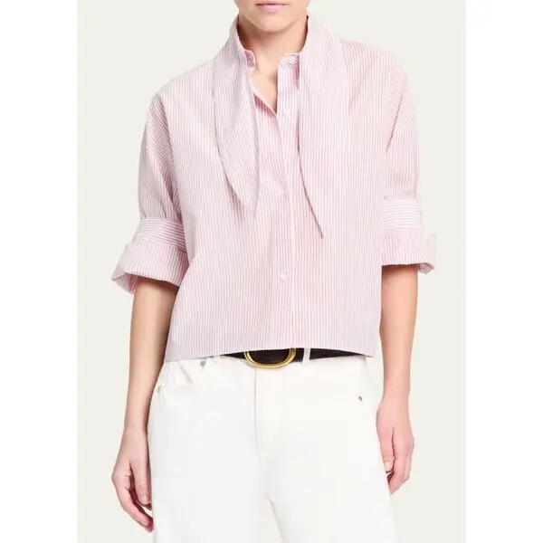 TWP Tie One On Striped Button-front Shirt