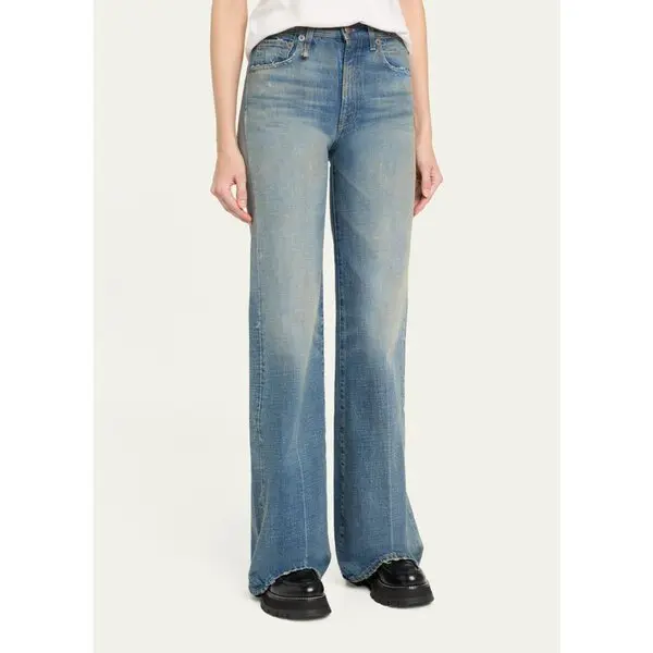 R13 Charlotte Wide-leg Jeans