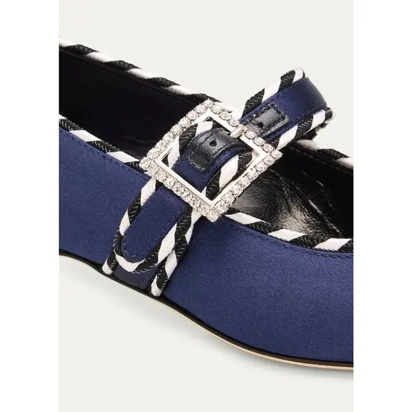 Manolo Blahnik 30mm Zaera Satin Mary Jane Pumps